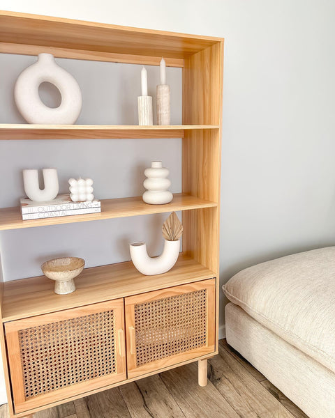 H&B Boho Rattan Book Shelf – Home and beyond