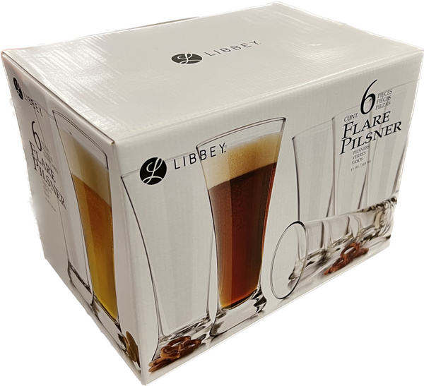 FLARE PILSNER GLASS 18IN 6 PC SET 11OZ/325ML – Home and Beyond